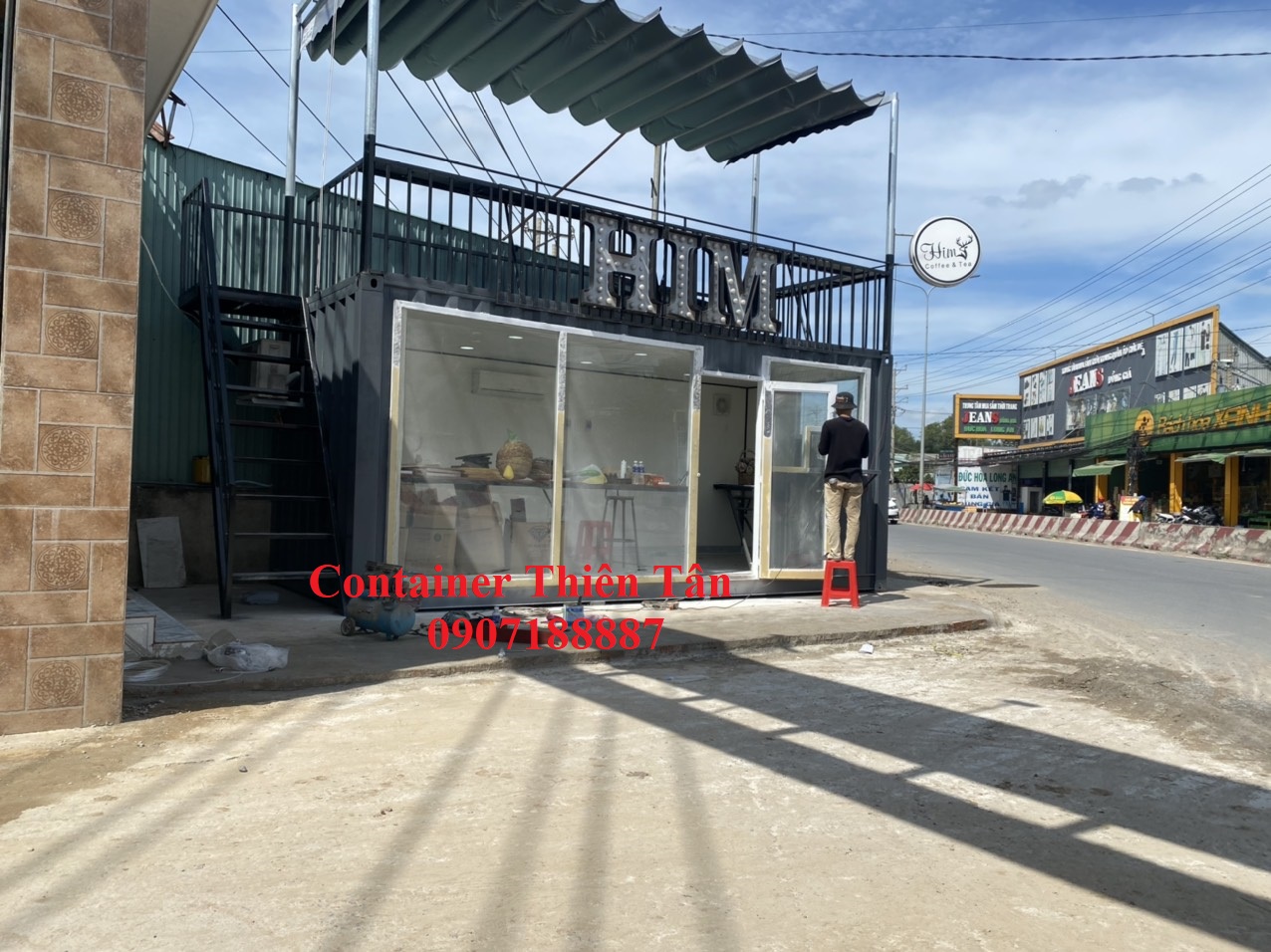 Container cafe 20 feet Long An - Container Thiên Tân